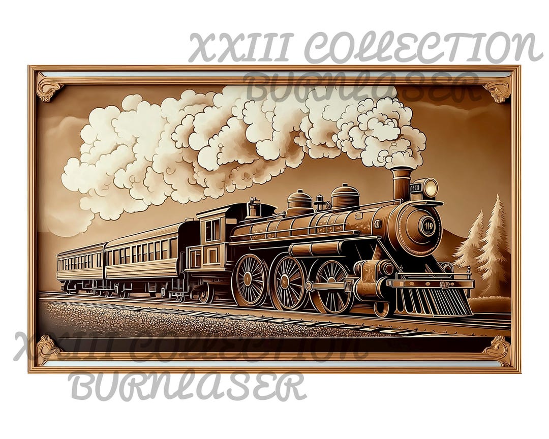 3D Train Illusion: Laser Engraving PNG File, Lightburn Ready - Etsy