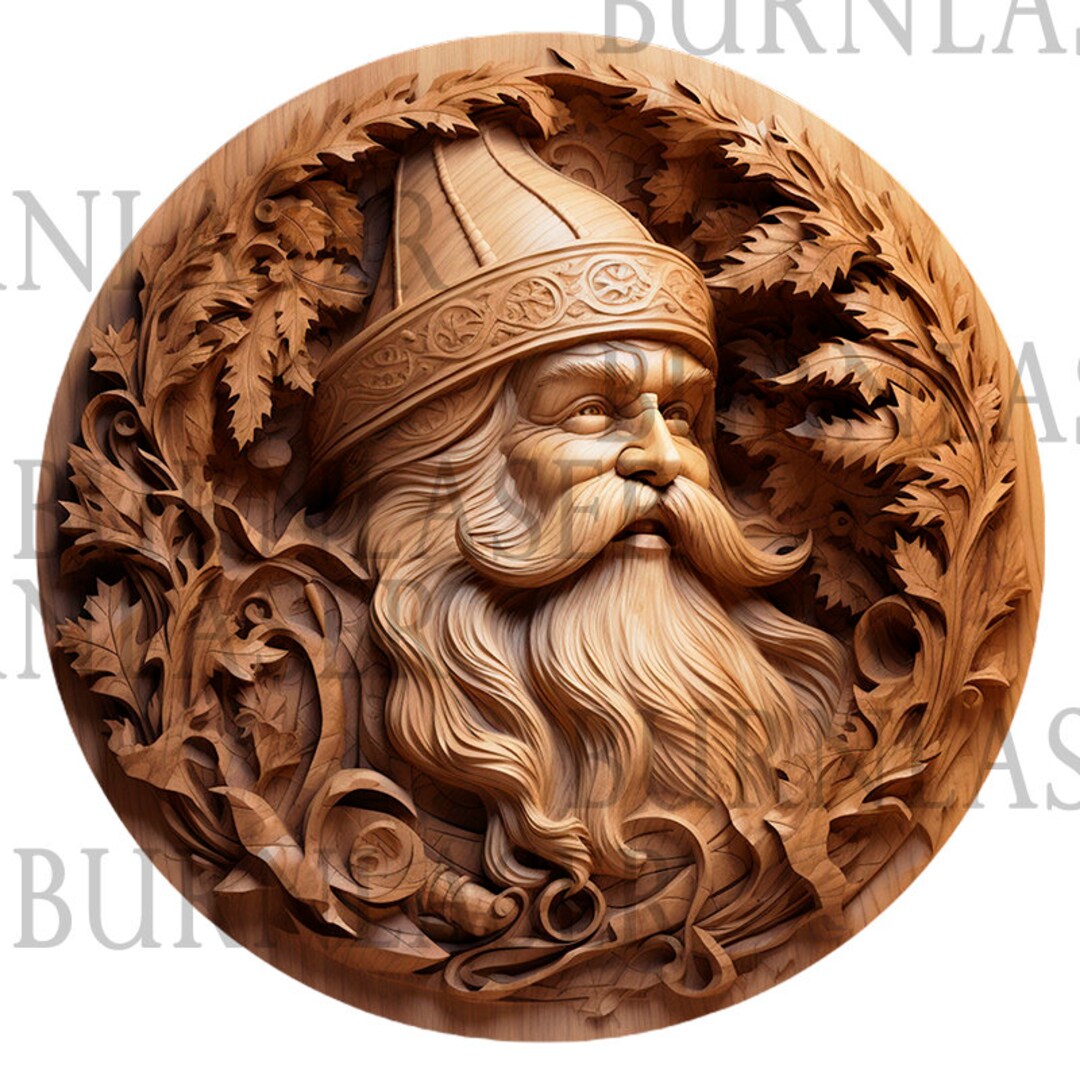 Santa Laser Engraving Design - Christmas 3D Illusion (digital File) - Etsy