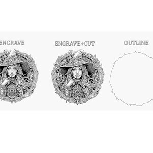 3D Witch Wall Art Laser Engraving File: Halloween Wood Decor (PNG ...