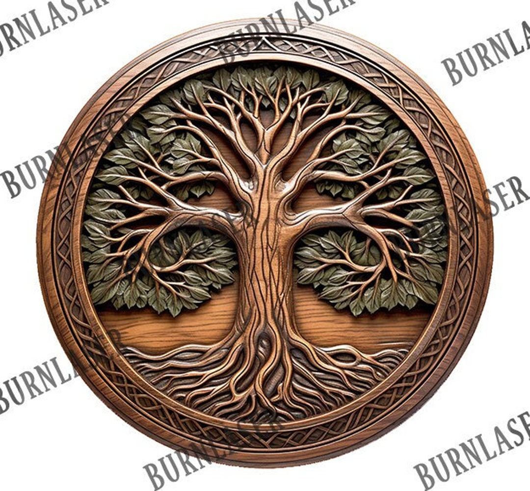 Laser Engraving Tree of Life PNG Engraving 3D Illusion Laser Ready ...
