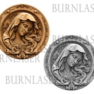 Bundle X4 Virgin Mary - PNG Laser Engraved File | Artful Wall Art | 3D ...