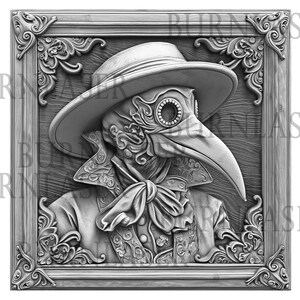 Plague Doctor - Laser Engraving File 3d Illusion | PNG and Lightburn ...