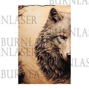 Laser Engraving | Wolf | Engraved in PNG | 3D Illusion | Laser Ready ...