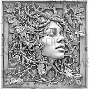Dryad PNG Laser Engraved File Artful Wall Art 3D Illusion Design ...