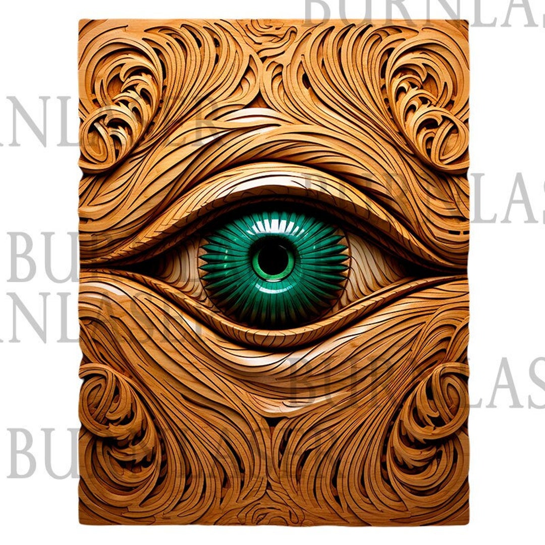 Laser Engraving Eye PNG Engraving 3D Illusion Laser Ready Lightburn ...