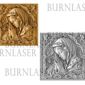 Bundle X4 Virgin Mary - PNG Laser Engraved File | Artful Wall Art | 3D ...