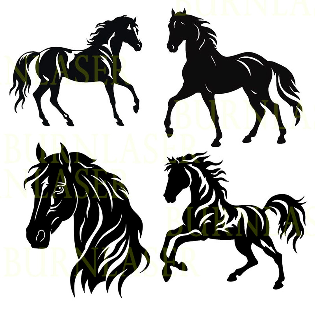 Horse Laser Cut - Laser Cut Files - Horse SVG - Horse DXF - Lightburn ...
