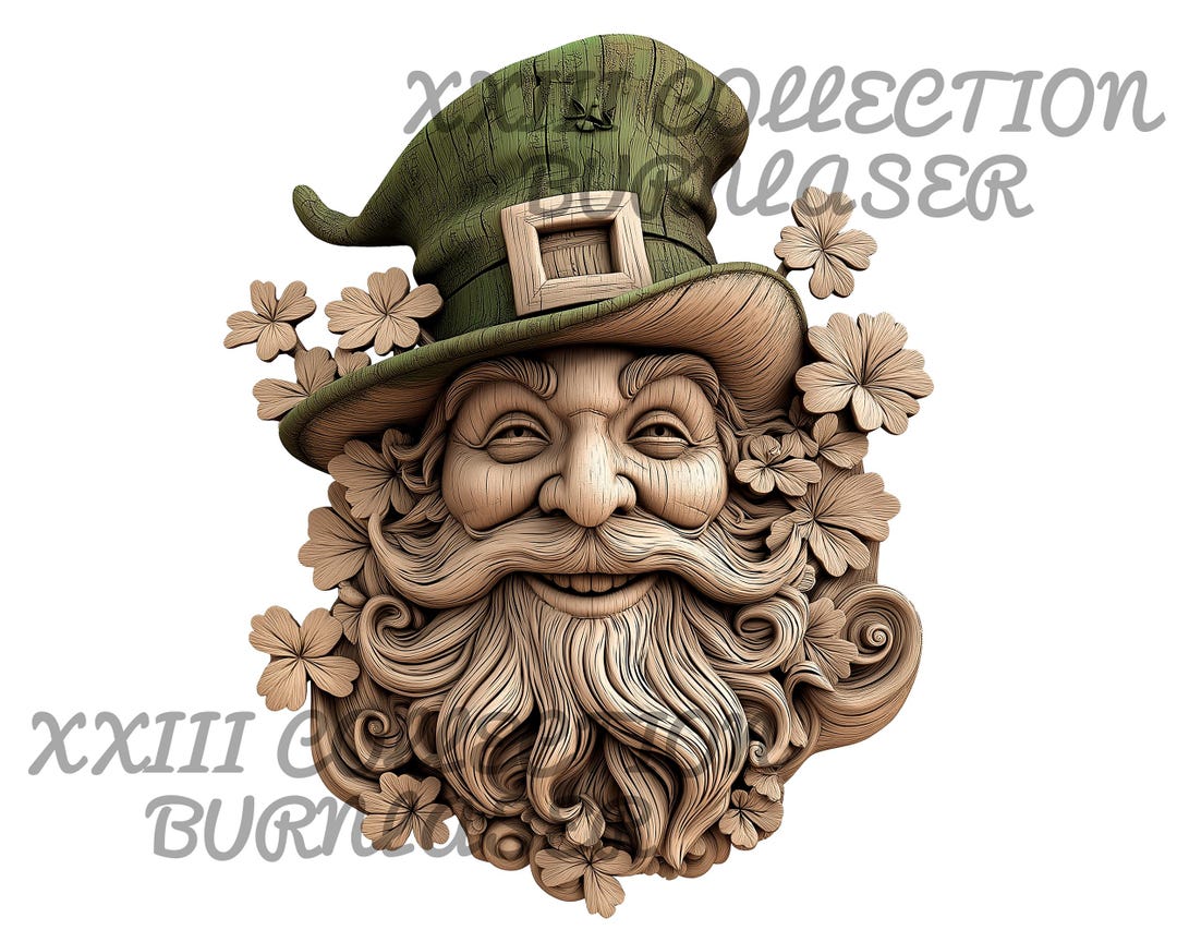 St Patrick's Day Elf 3D Illusion: Laser Engraving PNG File - Etsy