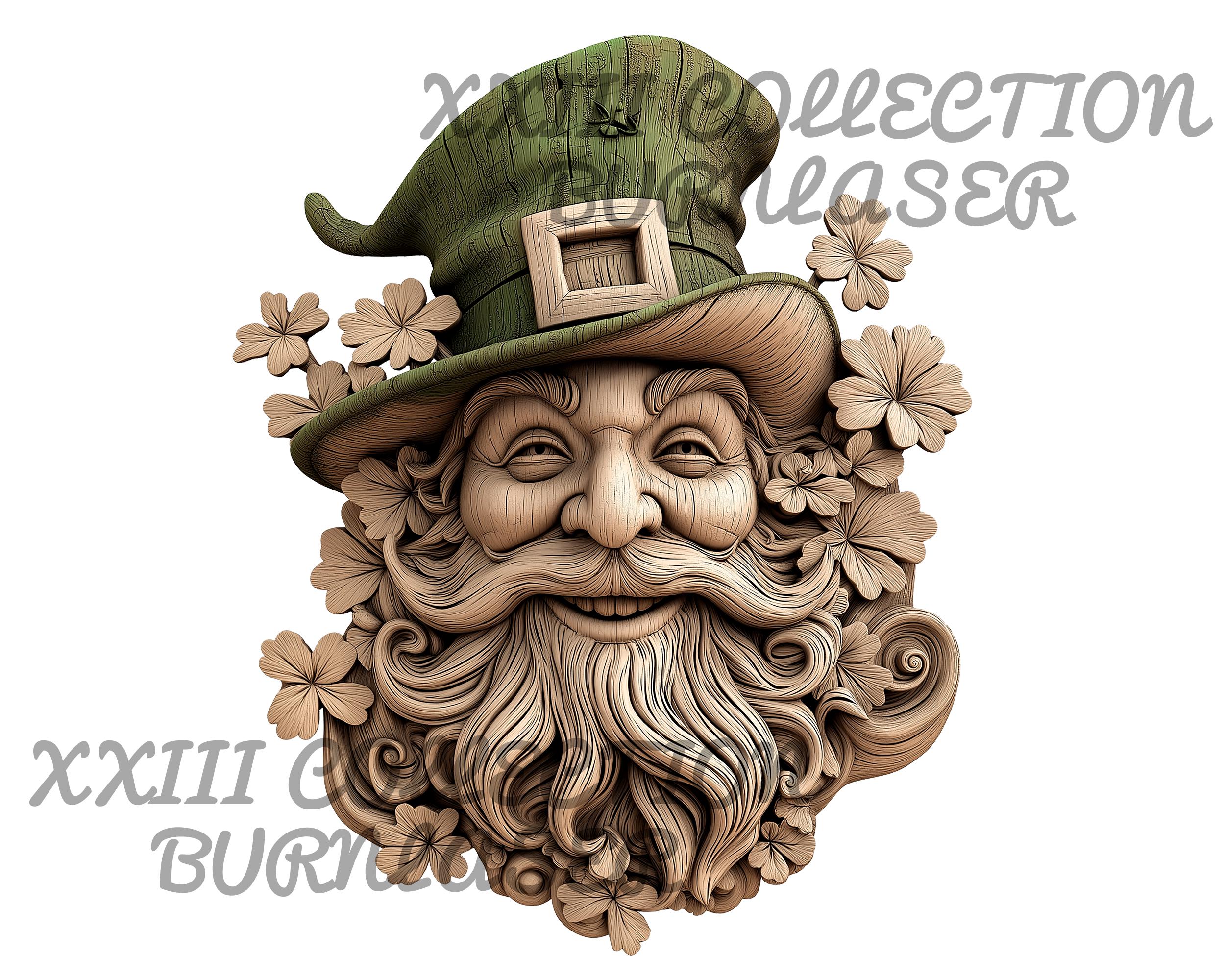 St Patrick's Day Elf 3D Illusion: Laser Engraving PNG File - Etsy