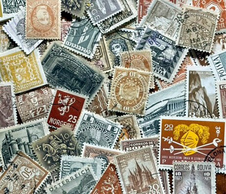 50 Vintage International Postage Stamps in Neutral Colors - Etsy