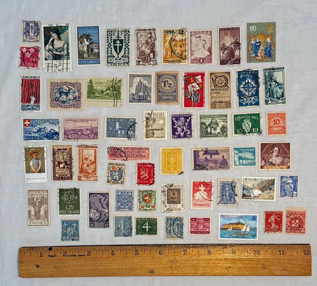 Vintage International Postage Stamps - Etsy