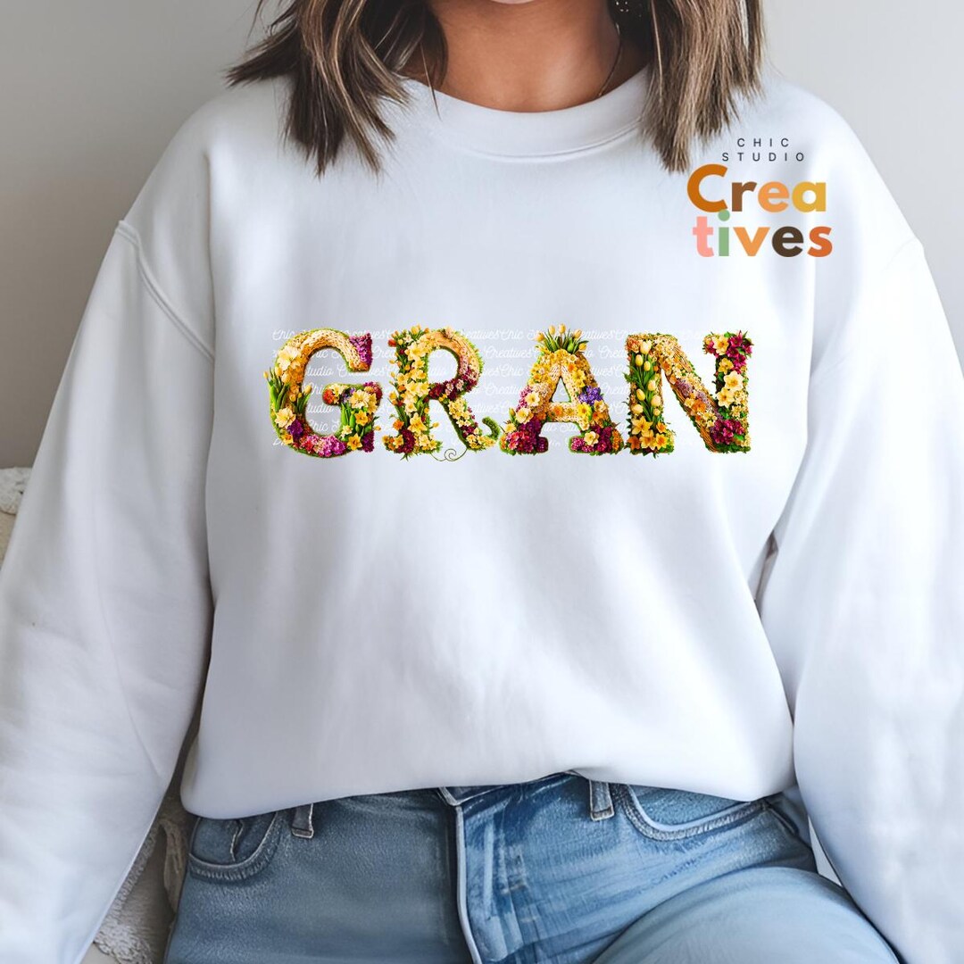 Gran 3D Floral PNG Design, Grandma Flower Letters, Mimi Floral Letters ...