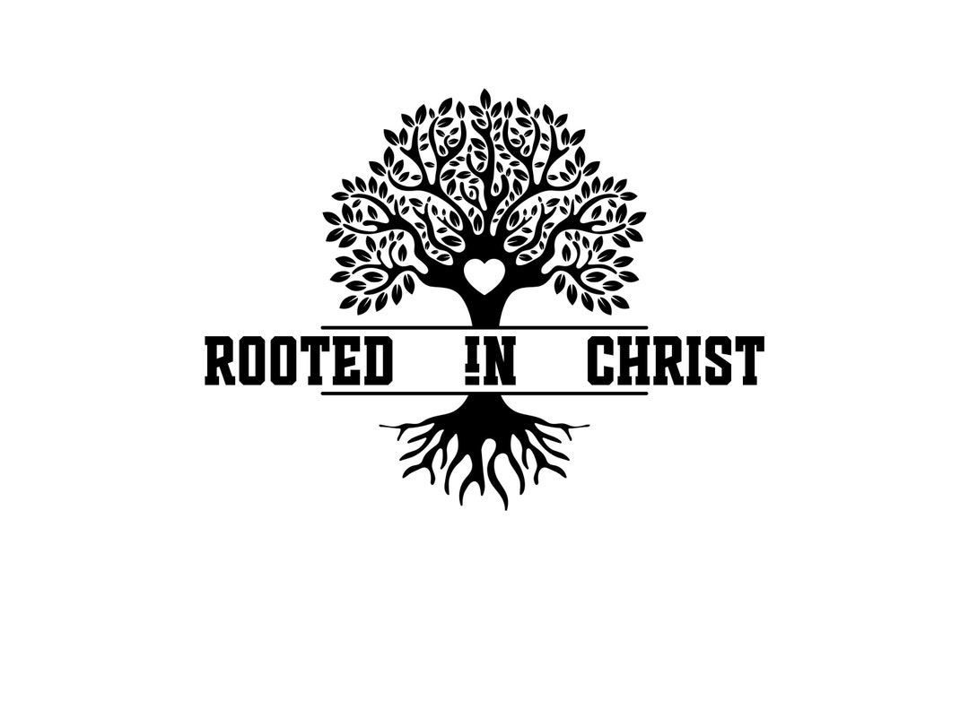 Rooted in Christ Tree Heart and Roots Digital PNG Image - Etsy