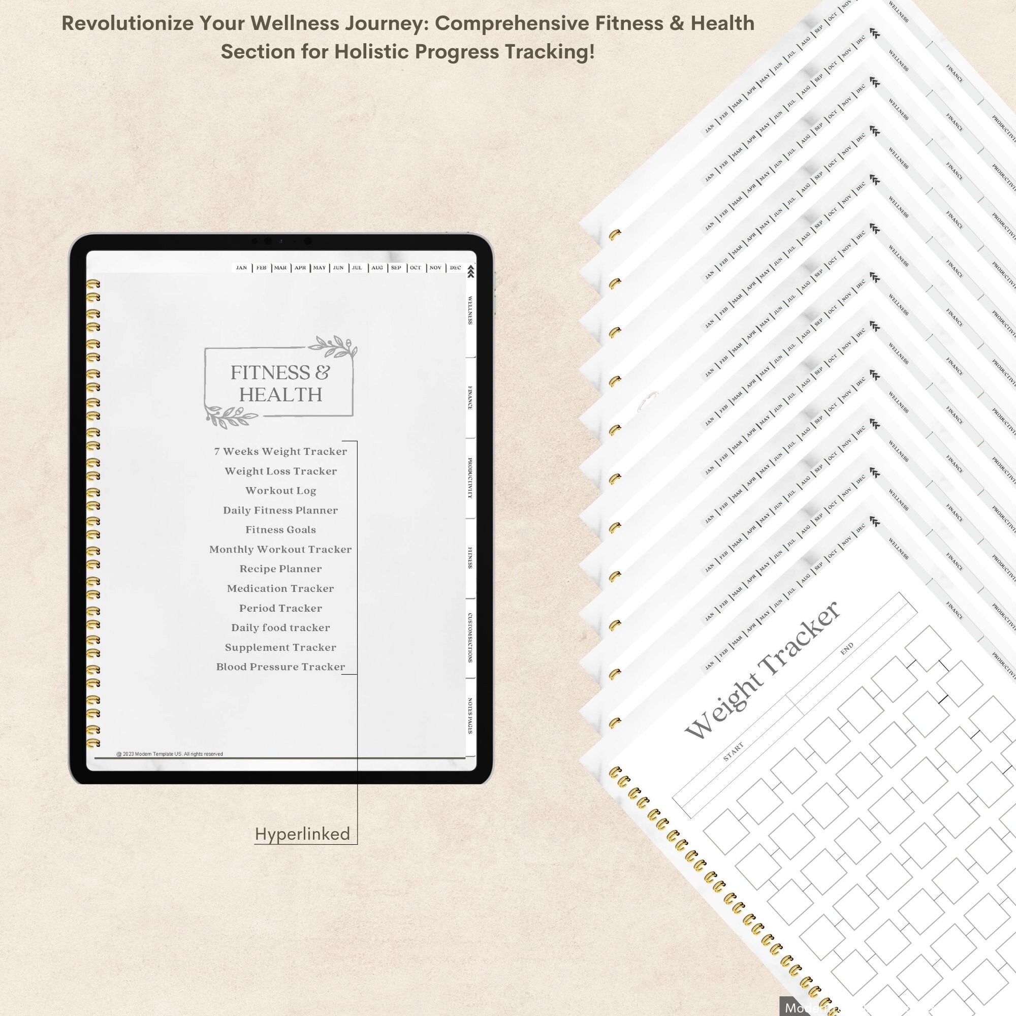 GRAY Digital Planner Bundle 2023-2024 Ultimate Organization - Etsy
