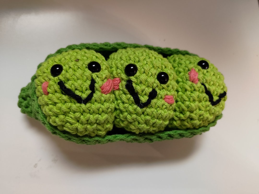 Three Peas in a Pod Crocheted Food Amigurumi - Etsy