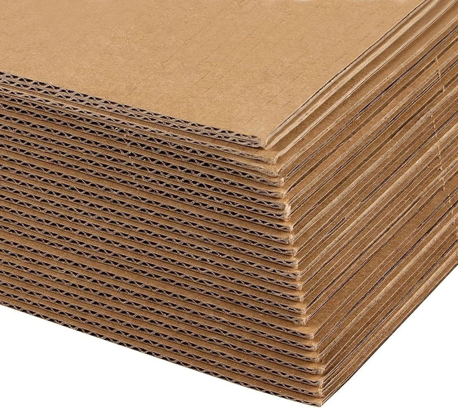50 Pack Corrugated Cardboard Sheets 12x12, Flat Square Card Board ...