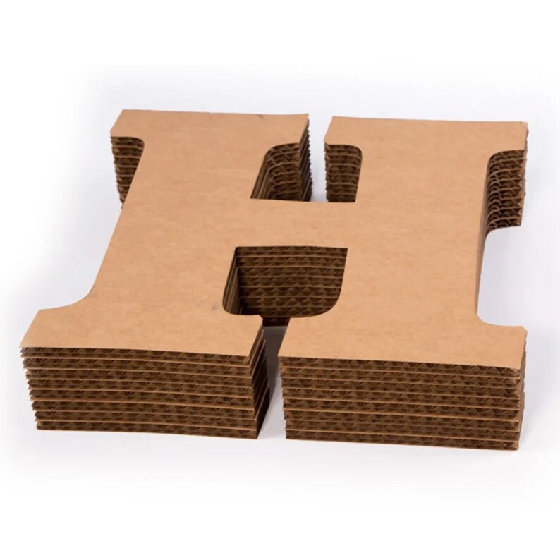 12 Thick Self Standing Cardboard Letter and Number Cut Outs Paintable ...