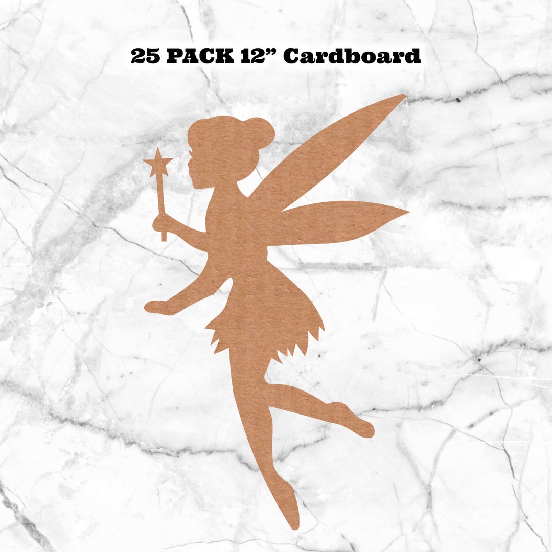25 Pack 12 Tall Disney Tinkerbell Flying Profile Cardboard Cutout Great ...