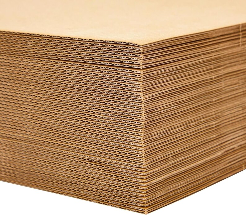 50 Pack Large Corrugated Cardboard Sheets 11x14 Flat Packaging Inserts ...