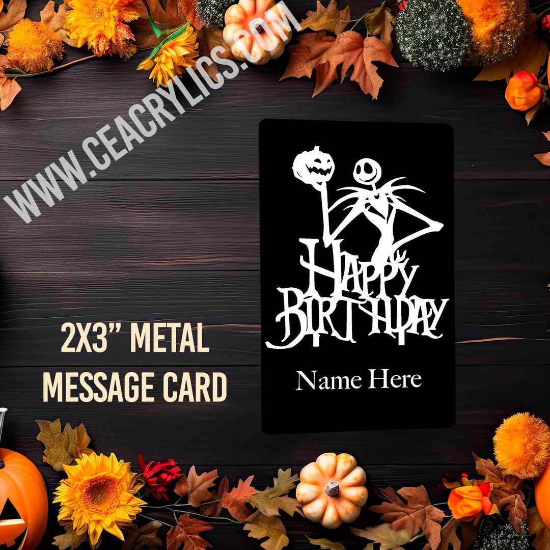 2x3 Halloween Metal Card Tag 0.42mm Thick Many Colors With or Without ...