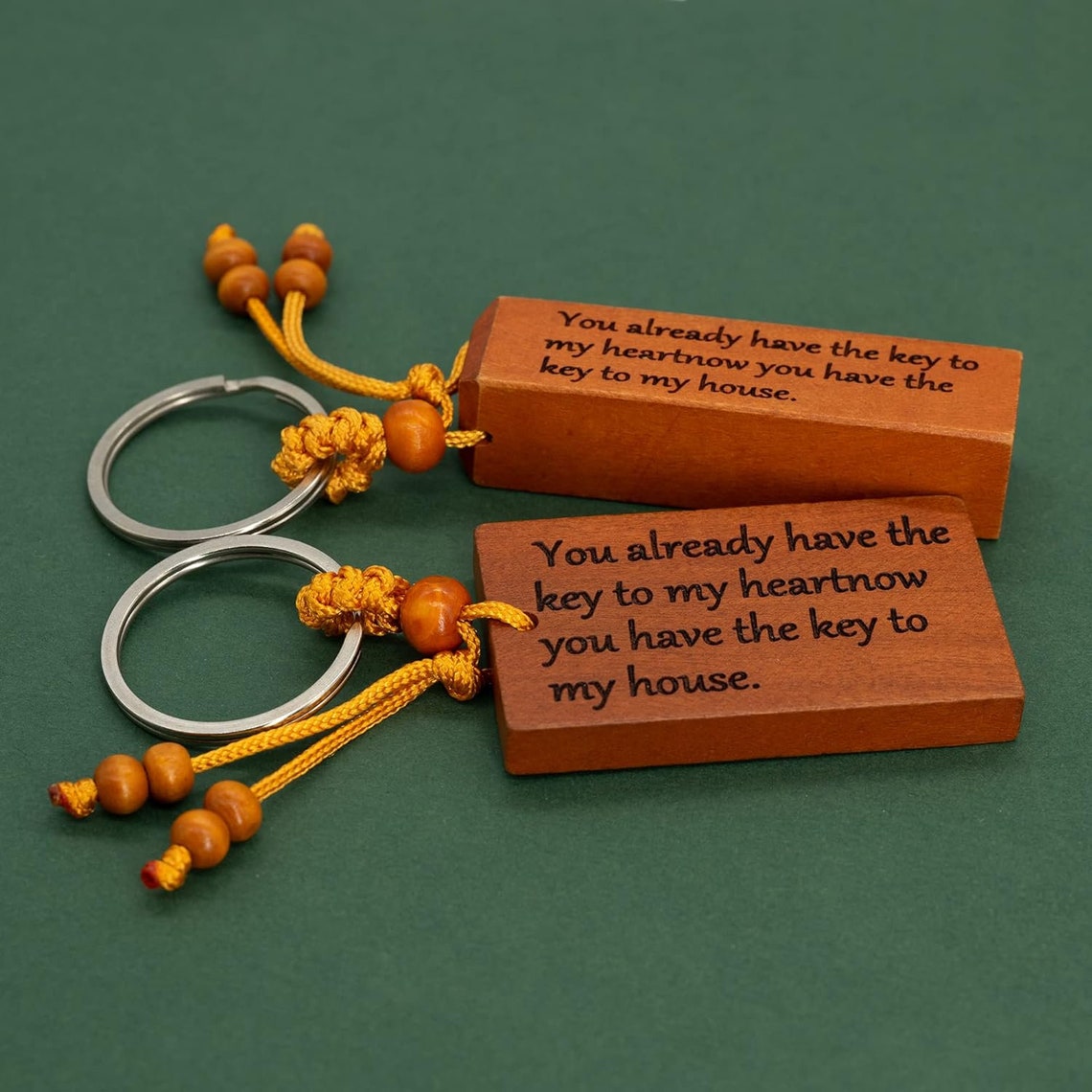 20 Pack Wood Engraved Keychains Wooden Key Tag rectangle - Etsy