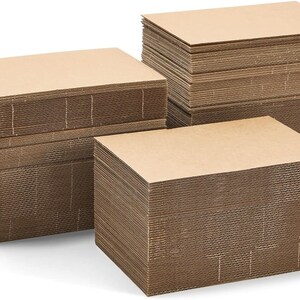 200 Pack 5x7 Corrugated Cardboard Sheets for Mailers, Flat Packaging ...