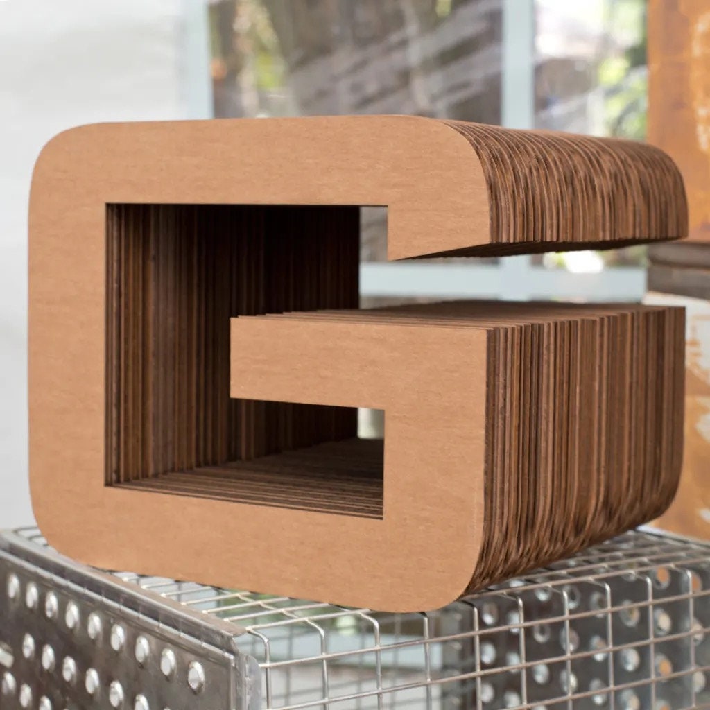 12 Thick Self Standing Cardboard Letter and Number Cut Outs Paintable ...