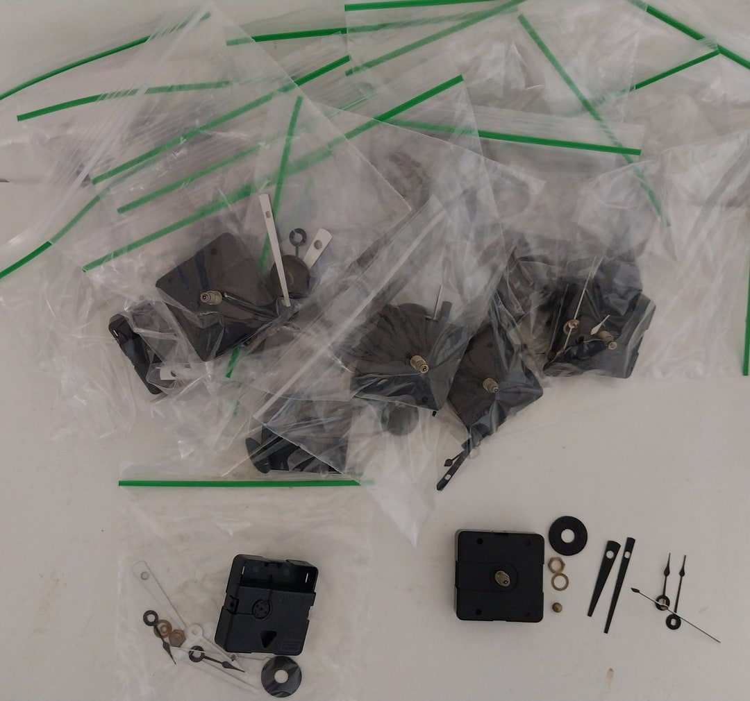Clock Movements Quartz (lot of 22) Quartex Brand - USA Made. Includes 2 ...
