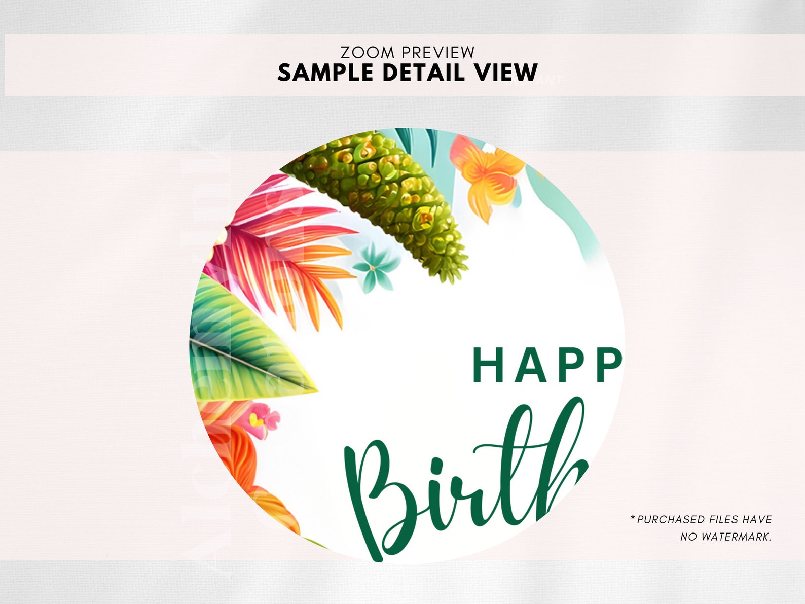 Happy Birthday Card Printable - Hawaiian Tropical Birthday Greeting ...