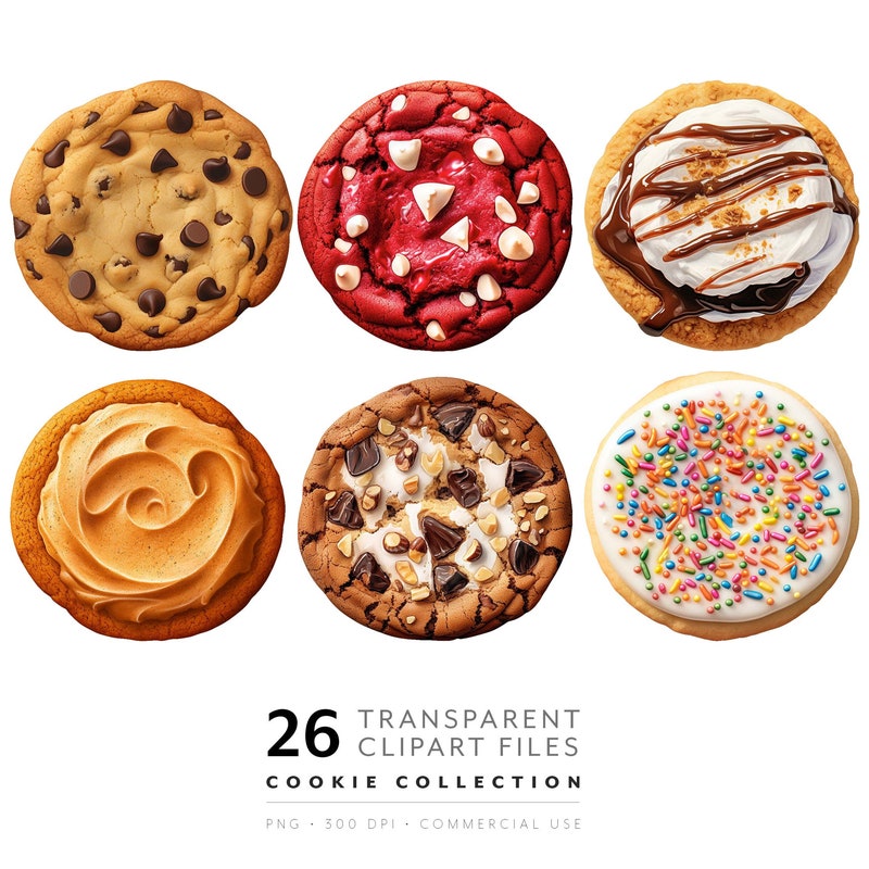 Cookies Clipart - Etsy