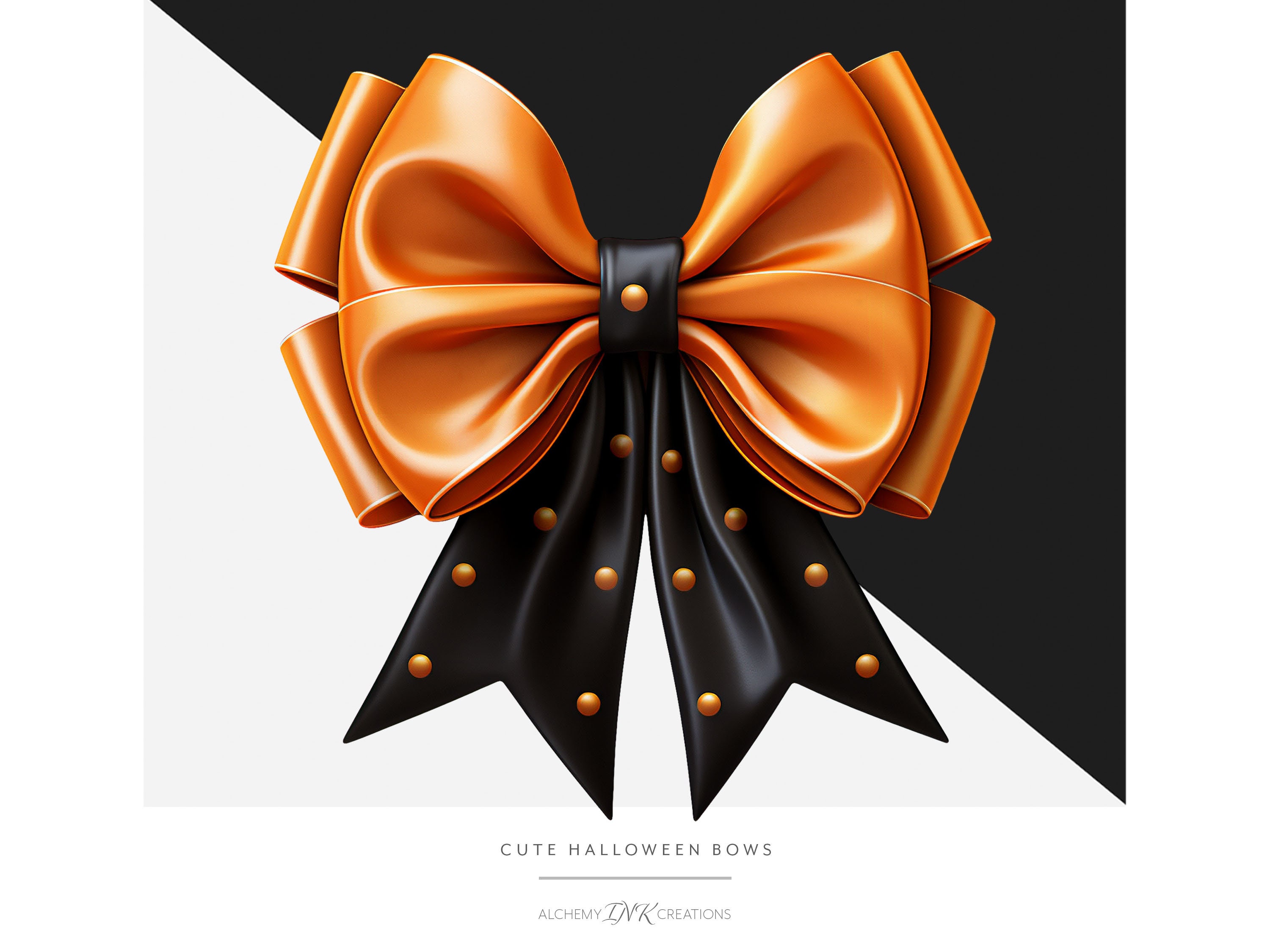 Cute Halloween Bows Clipart Halloween PNG, Autumn Printable File for ...