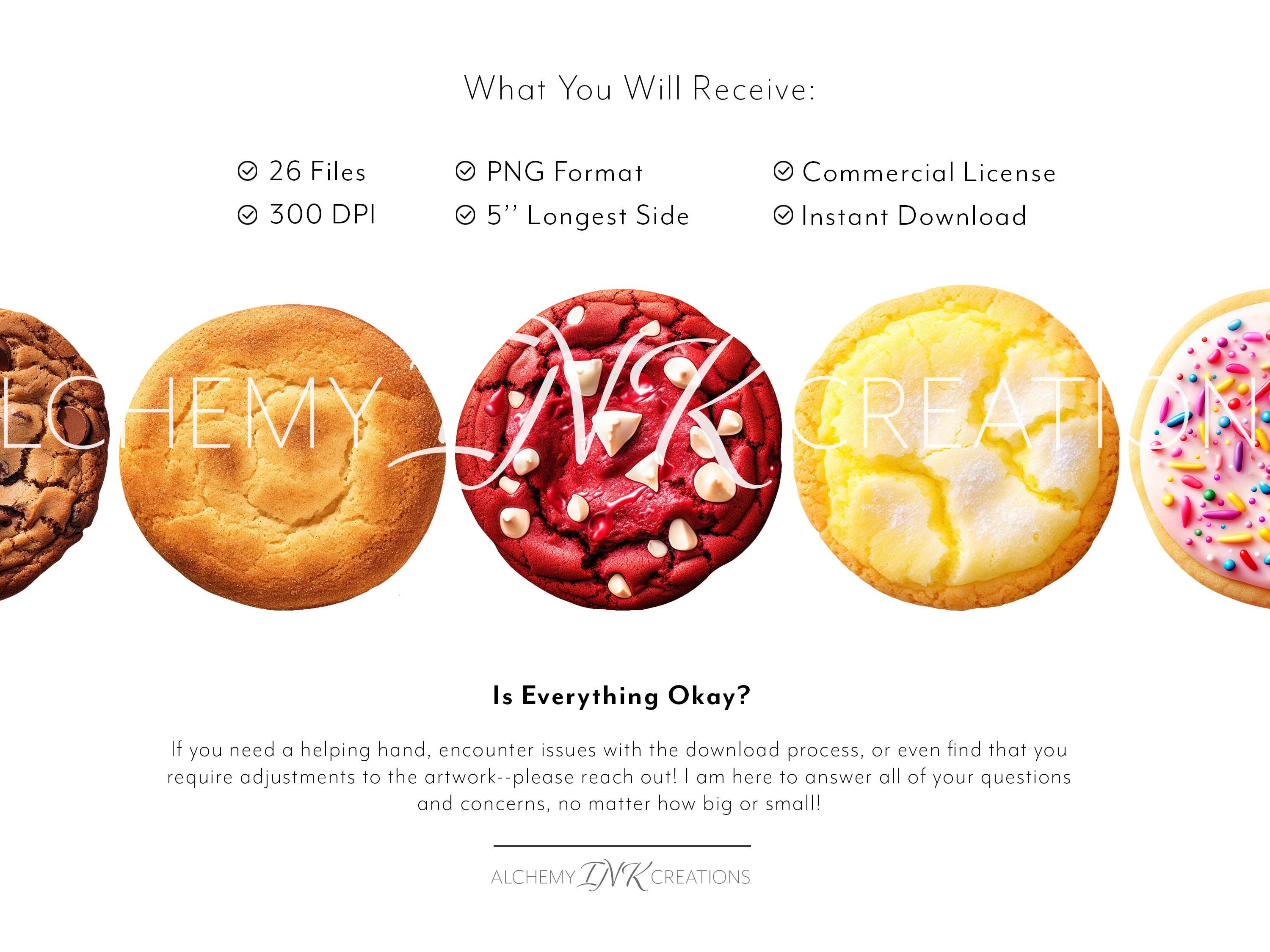 Cookie Clipart Watercolor Food Clipart Sweet Treats PNG Baking Clipart ...