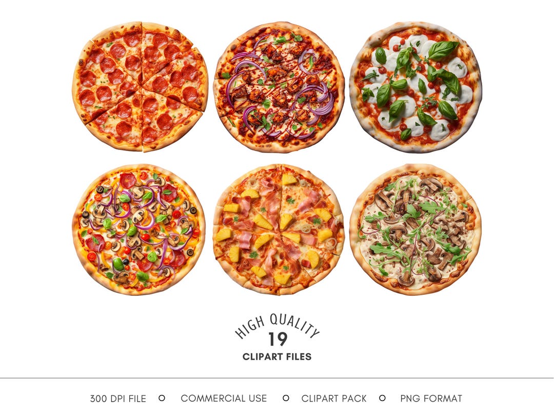 Pizza Clipart - Watercolor Food PNG, Italian Food Graphics, Birthday ...