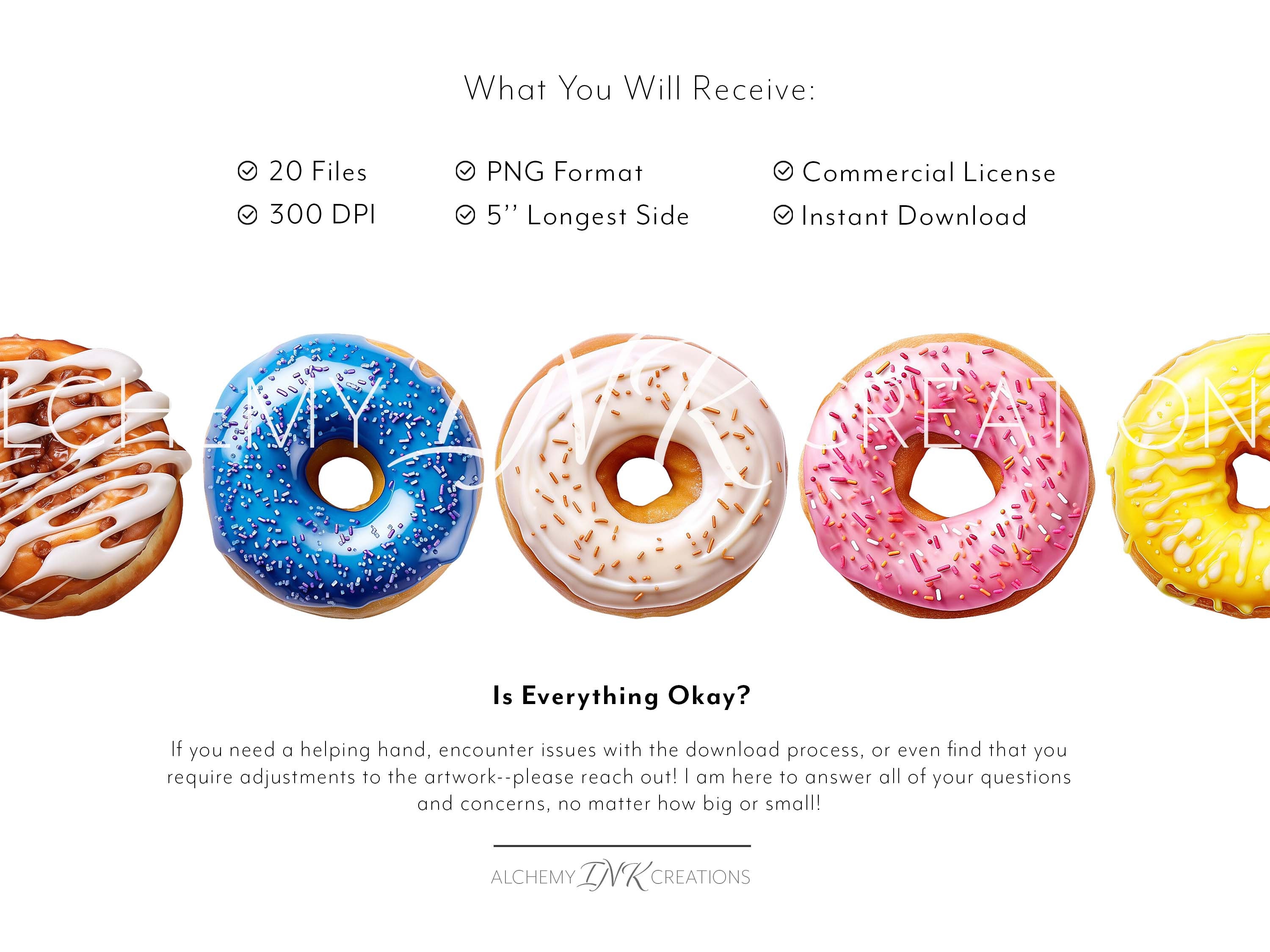 Donut Clipart Baking PNG Donut Party Food Illustration of Dessert ...