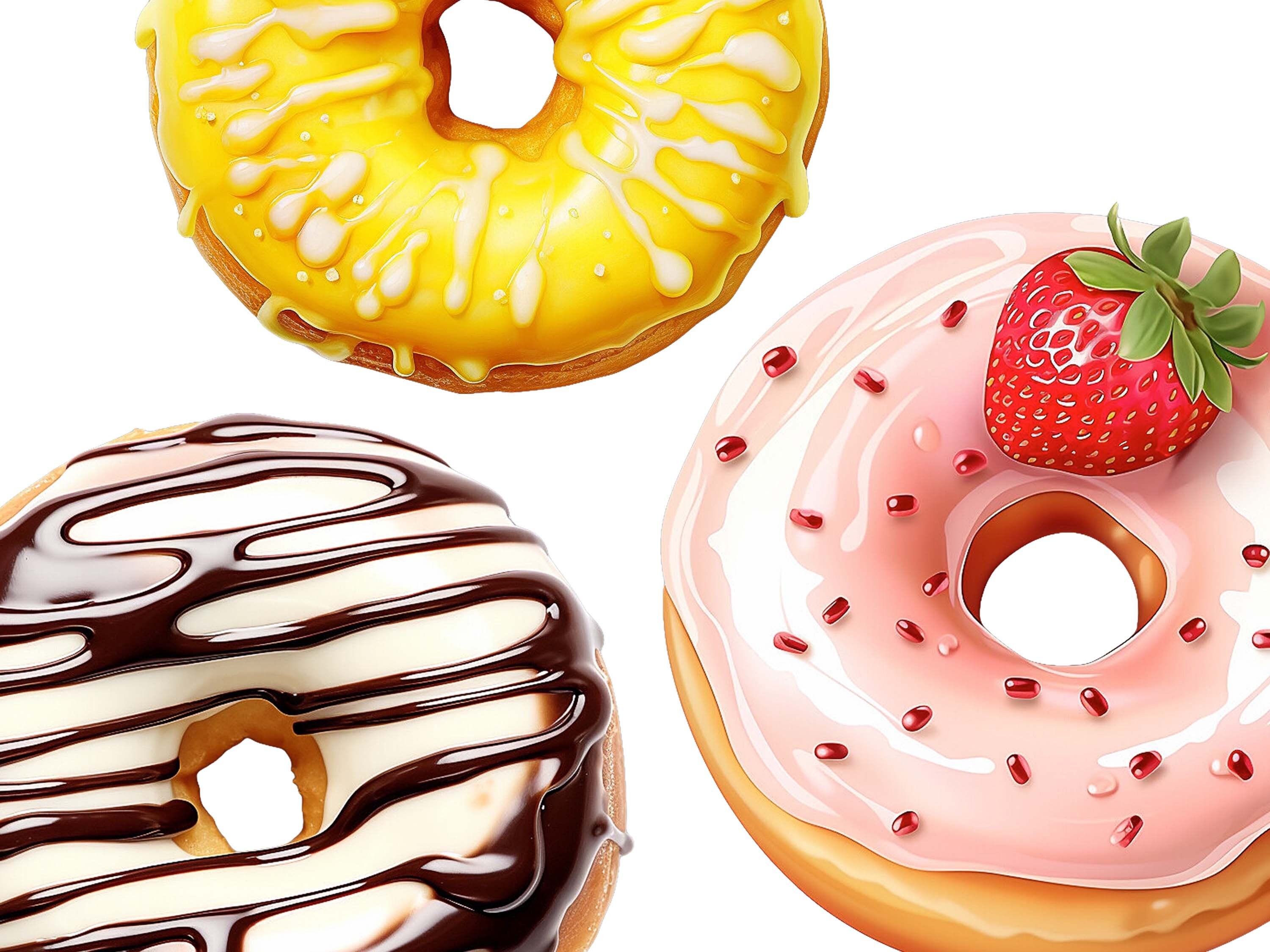 Donut Clipart Baking PNG Donut Party Food Illustration of Dessert ...