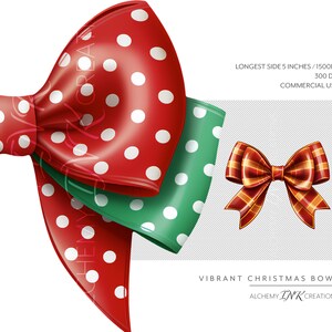 Christmas Bow Clipart Coquette PNG File for Presents, Holiday Ribbon ...
