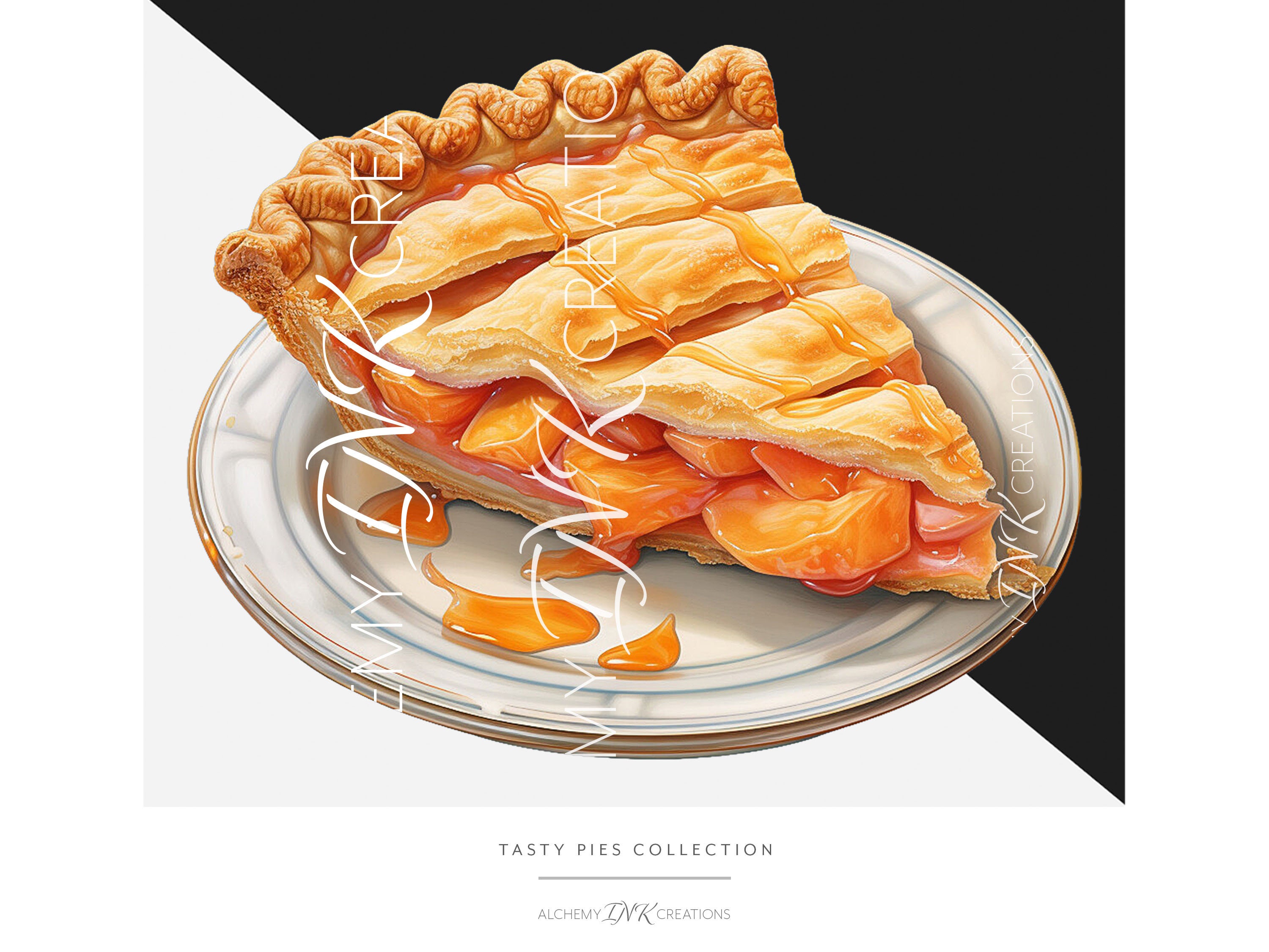 Watercolor Pie Clipart Bundle Sweet Treats PNG Dessert Apple Pie Clip ...