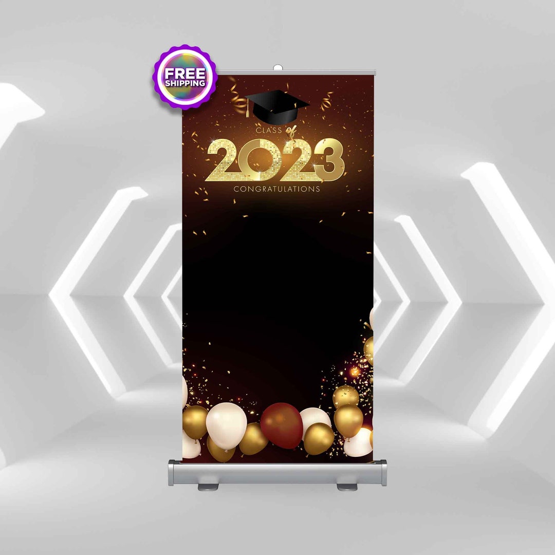 Custom 2023 Graduation Picture Roll up Banner, Custom Retractable ...