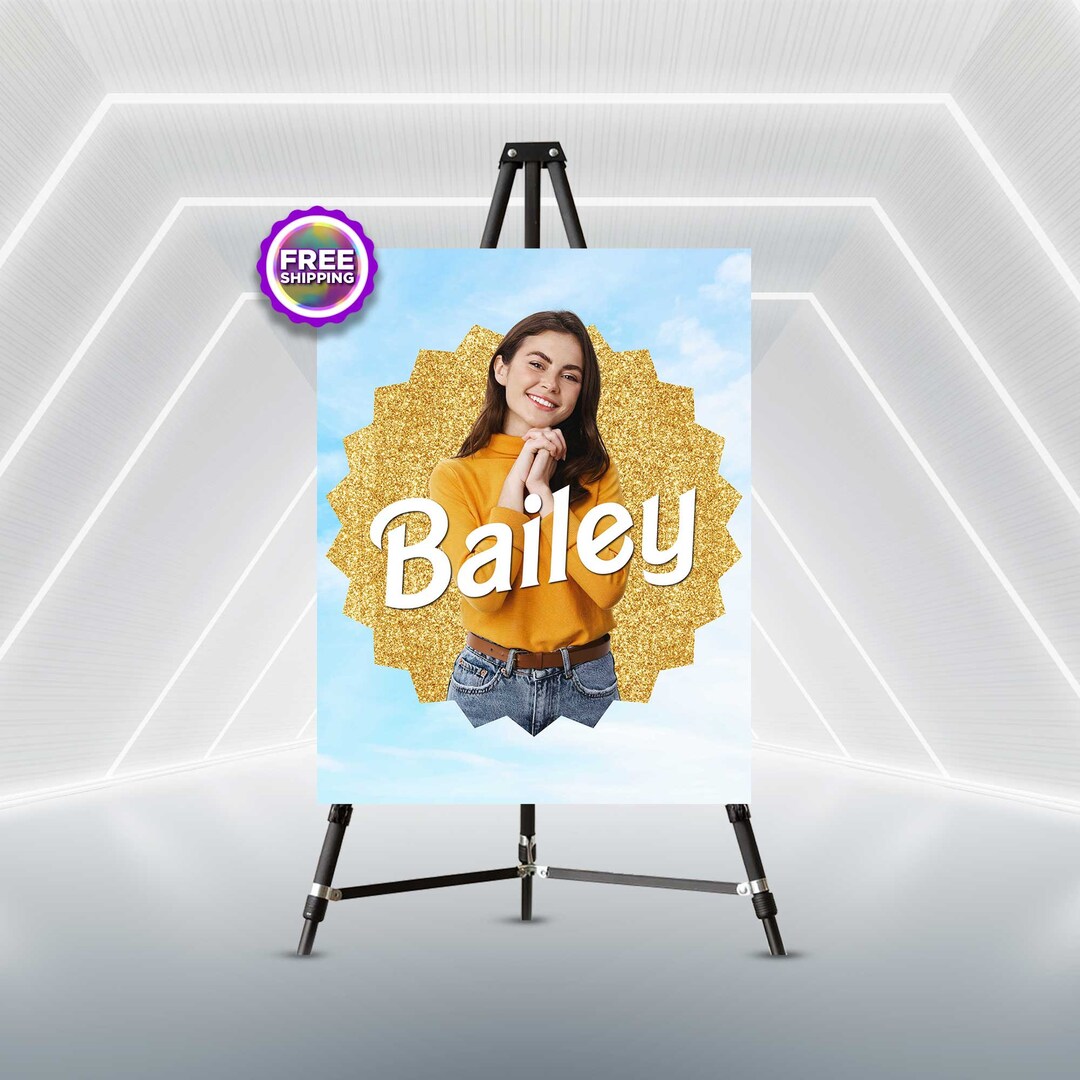 Custom Gold Birthday Sign, Custom Table Sign, Foam Core Welcome Sign ...