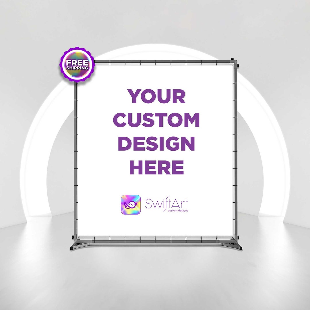 8x8 Custom Photo Backdrop, 10x10 Custom Birthday Banner, Step and ...