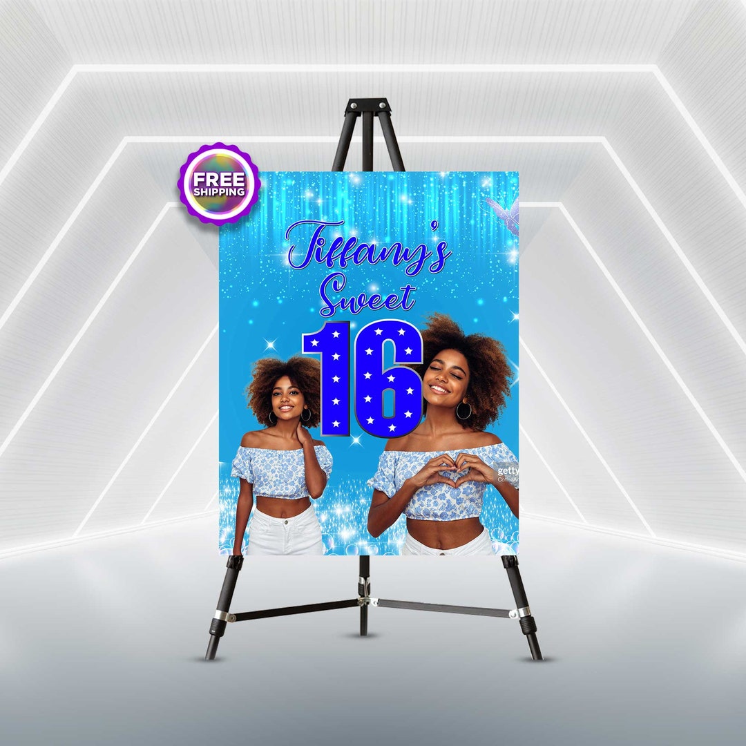 Custom Sweet 16th Birthday Sign, Custom Table Sign, Foam Core Welcome ...