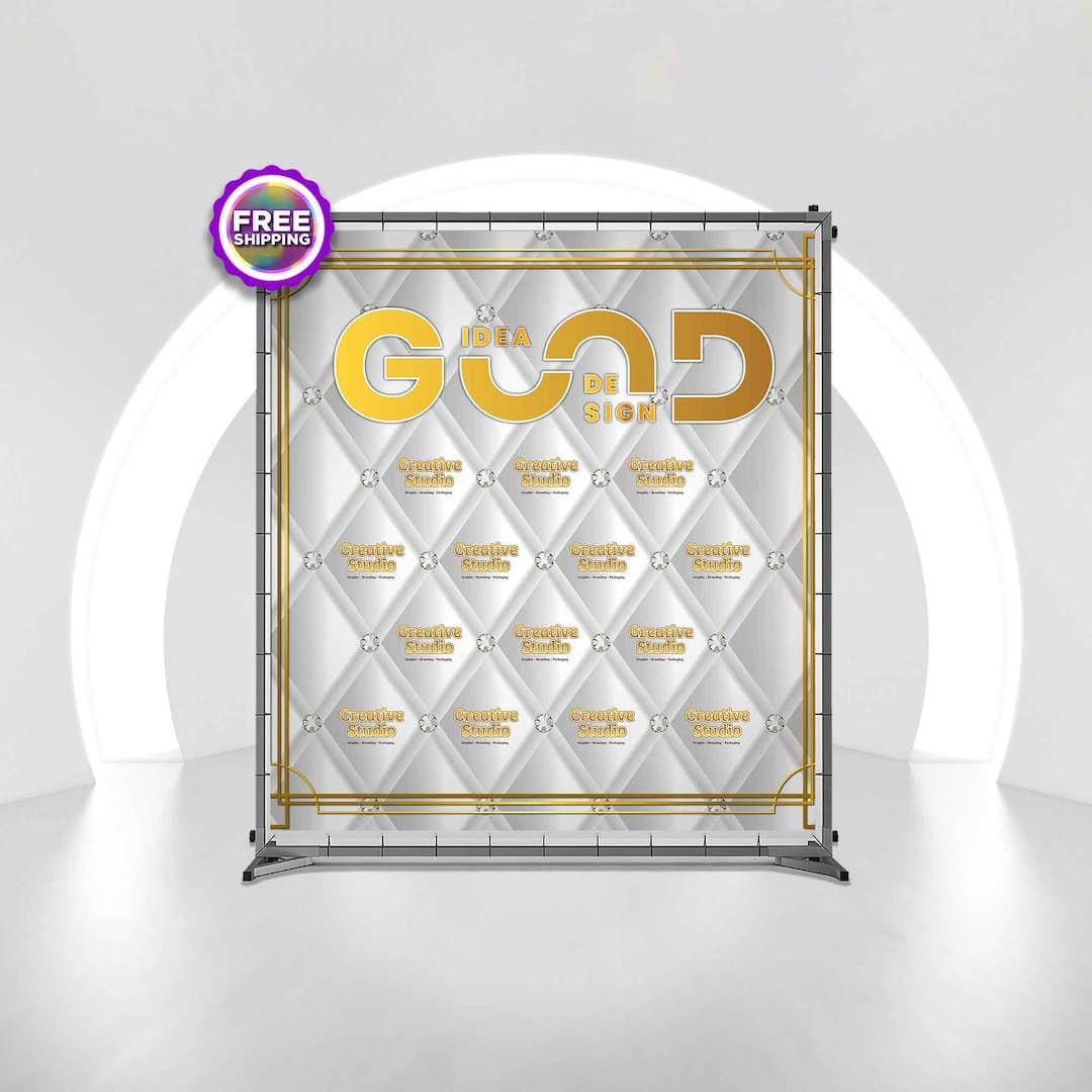 Trade Show Event Logo Backdrop, Custom Birthday Banner, Step and Repeat ...