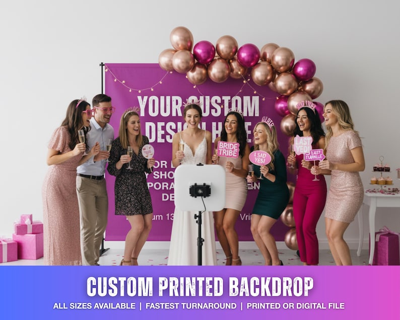 Customized Backdrop, Custom Party Backdrop, Personalized Photo Backdrop ...