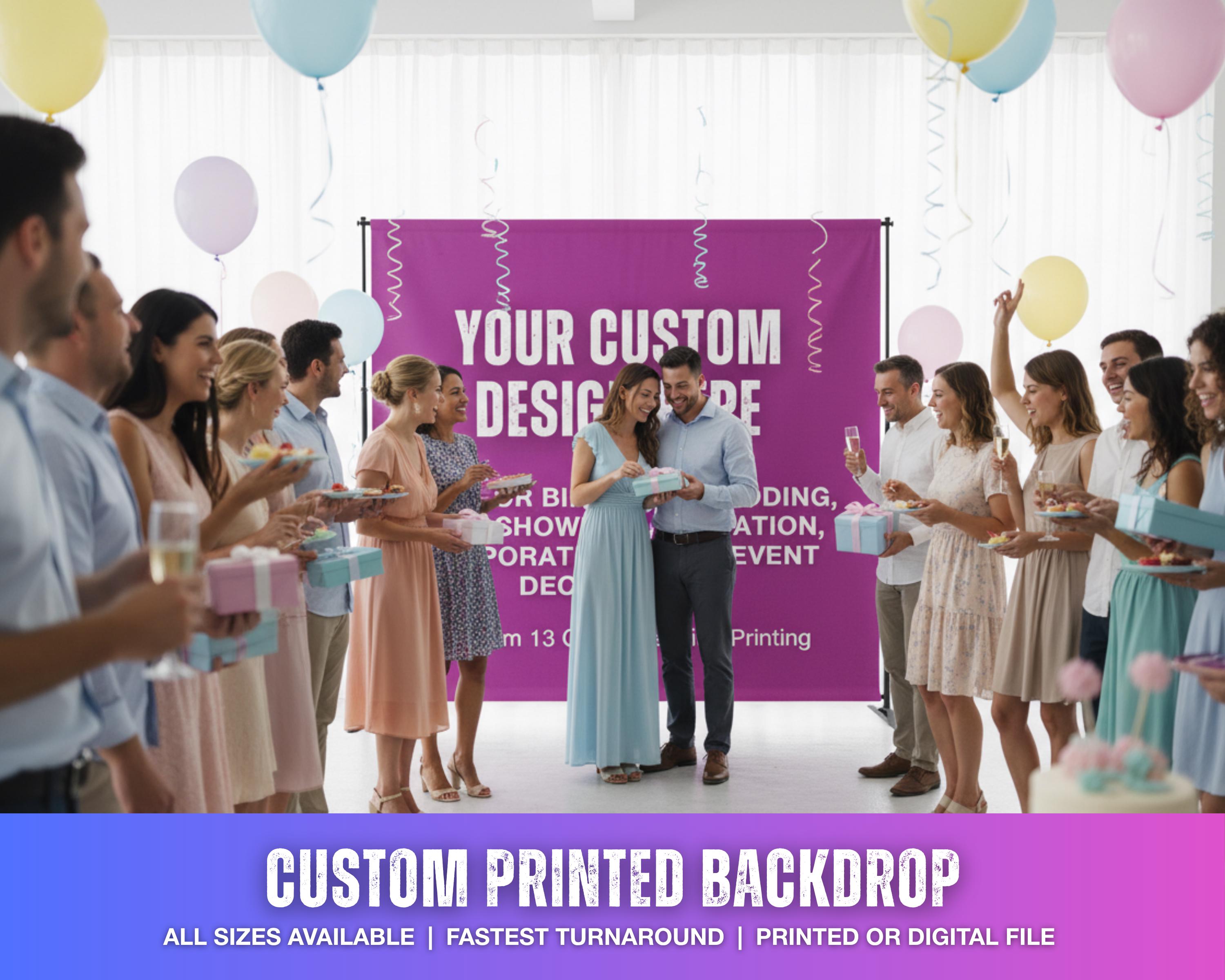 Customized Backdrop, Custom Party Backdrop, Personalized Photo Backdrop ...