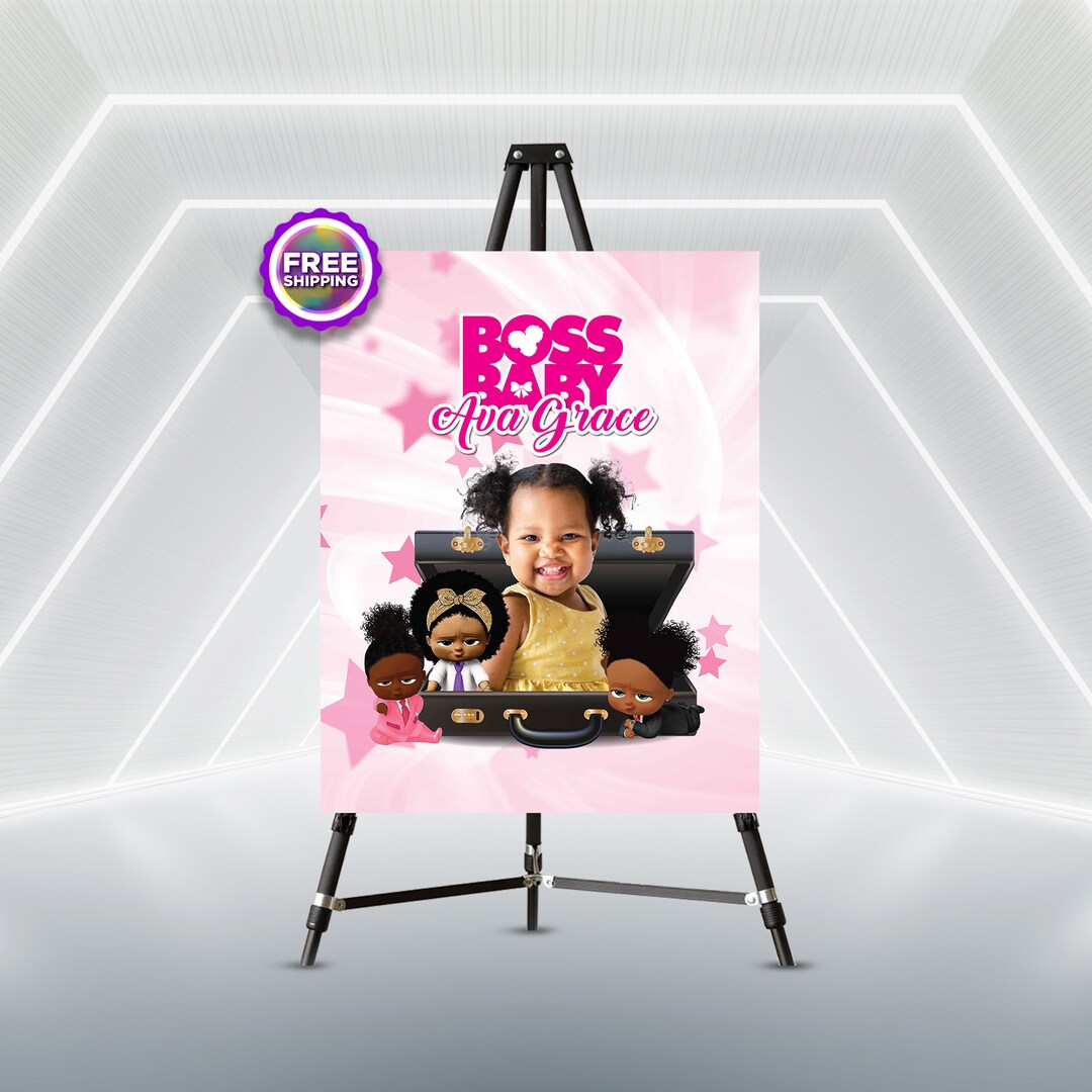 Custom Bossy Baby Birthday Sign, Custom Table Sign, Foam Core Welcome ...