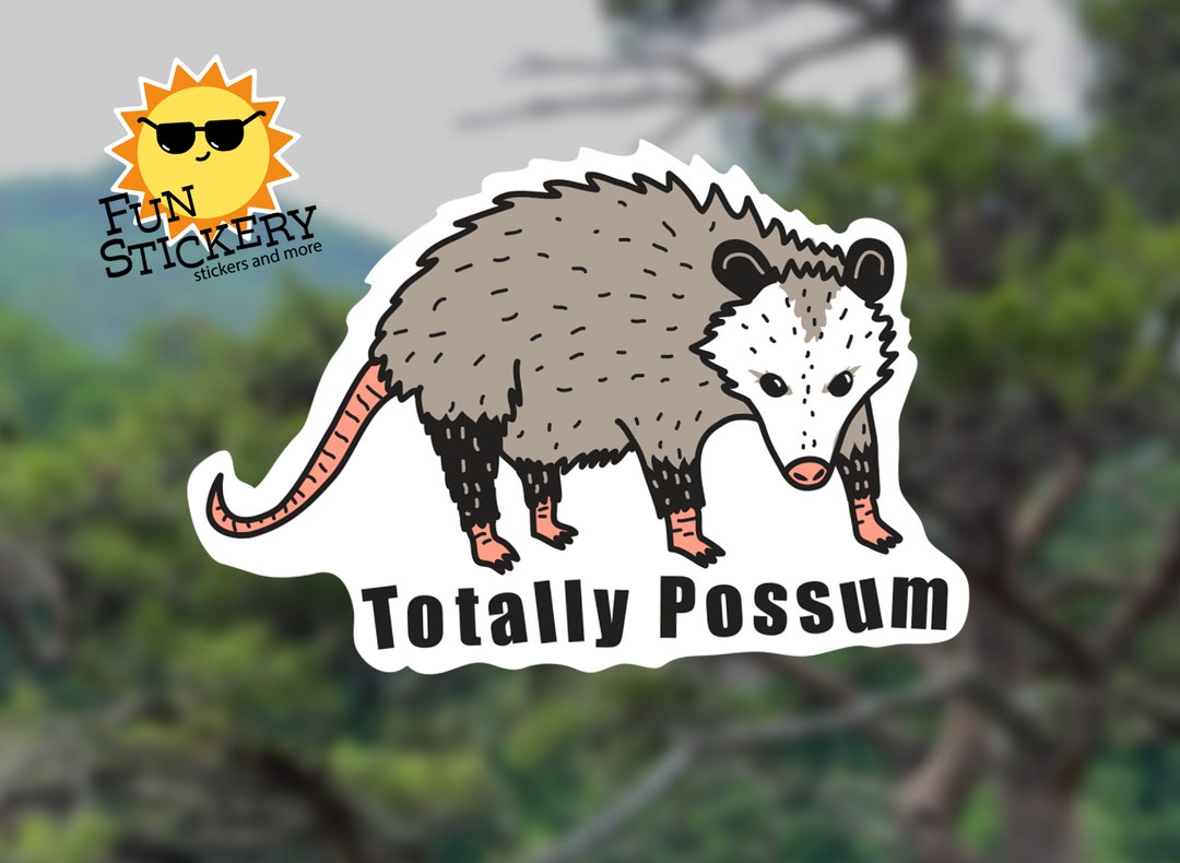 Totally Possum Vinyl Decal Opossum on the Move Sticker - Etsy