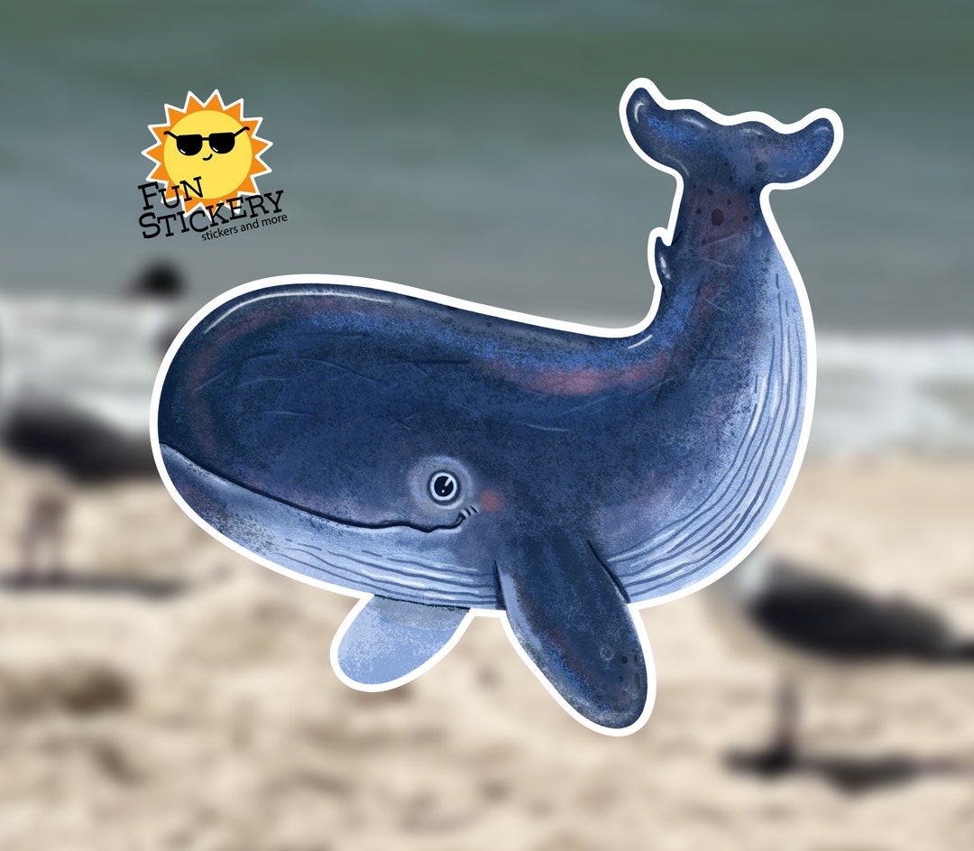 Happy Whale Sticker, Whale Vinyl Decal for Your Hydroflask, Save the ...