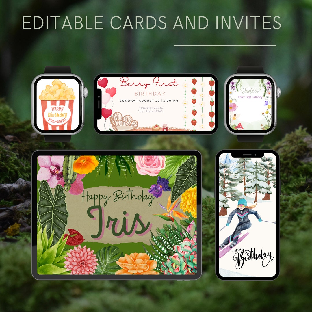 Customizable and or Editable Greeting Cards and Invites-digital ...