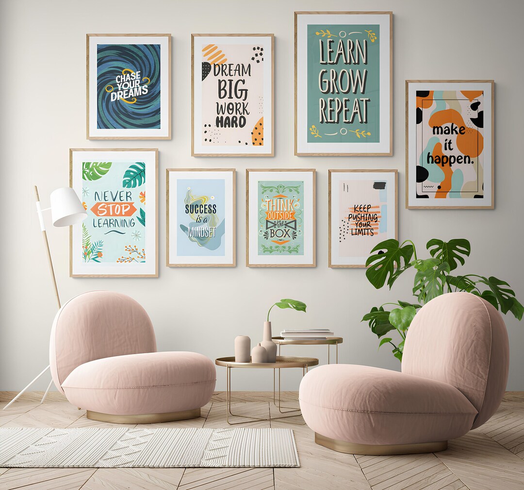 Bundle of 8 Poster Motivation Poster Business Quote, Inspirational ...