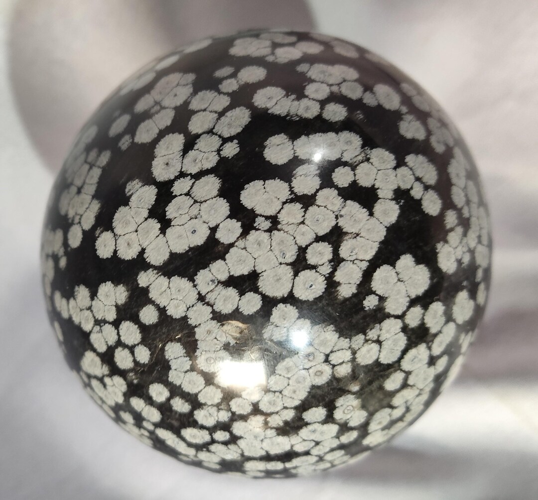 Snowflake Obsidian Sphere - Etsy